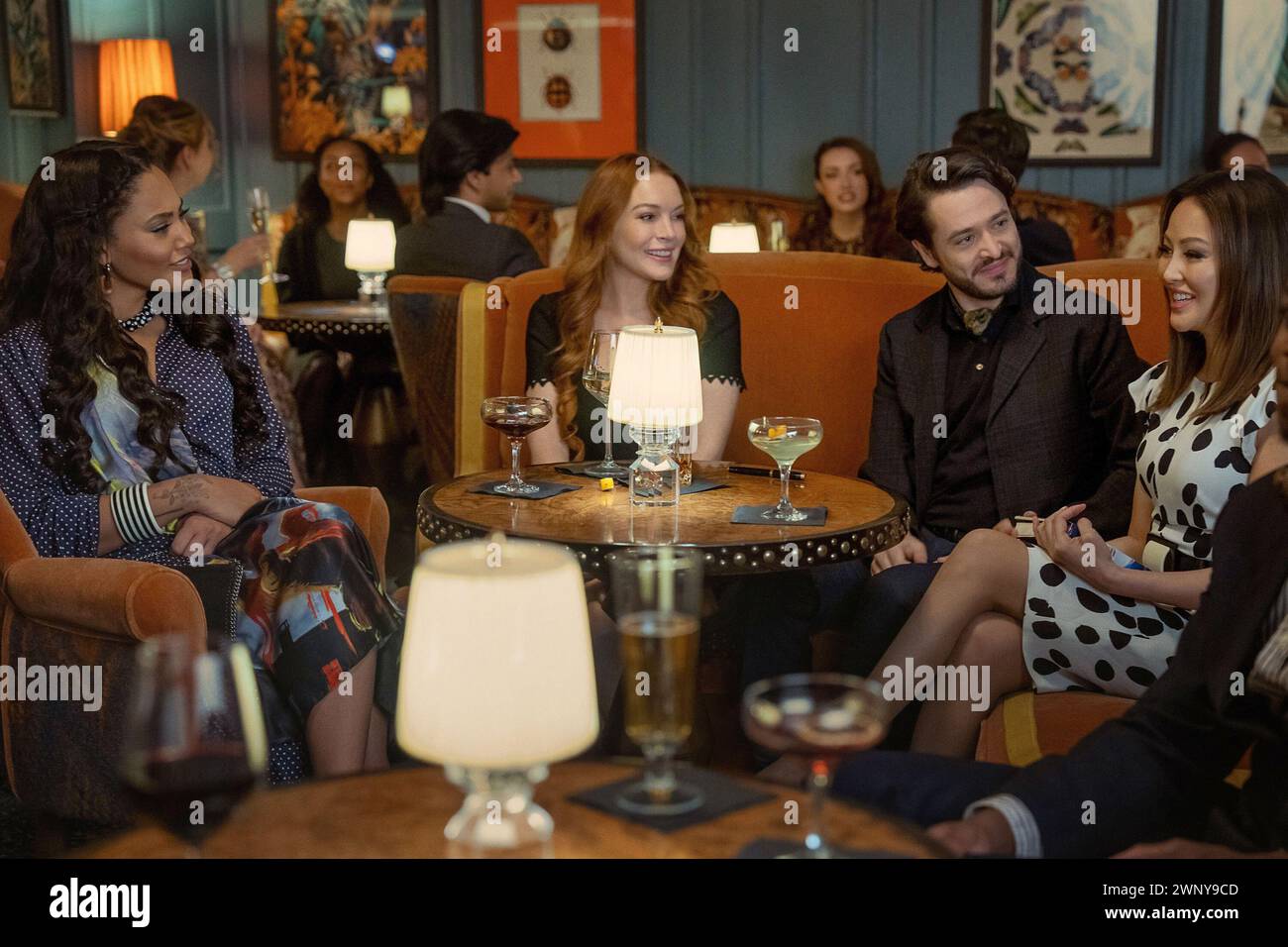 IRISH WISH, from left: Ayesha Curry, Lindsay Lohan, Alexander Vlahos ...