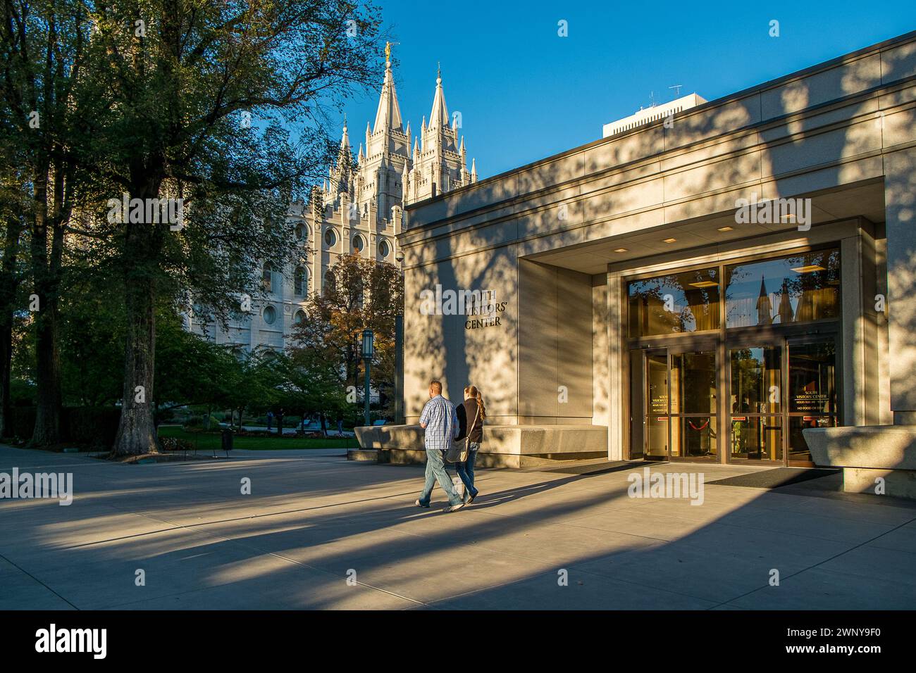 The Church of Jesus Christ of Latter-day Saints temple on a sunny ...