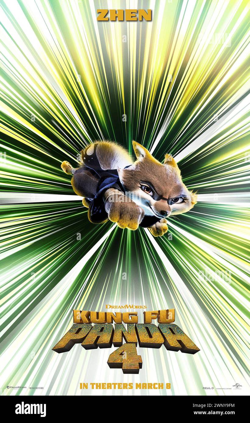 KUNG FU PANDA 4, US poster, Zhen (voice: Awkwafina), 2024. © DreamWorks ...