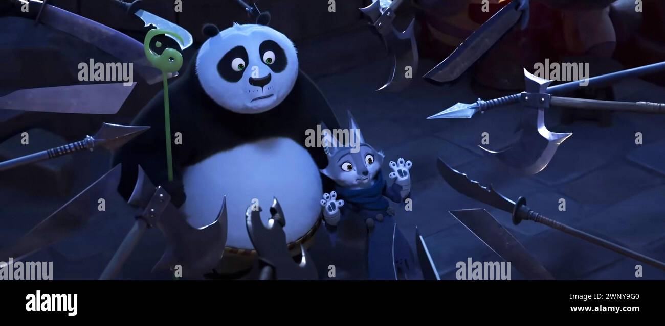 KUNG FU PANDA 4, from left: Po (voice: Jack Black), Zhen (voice ...