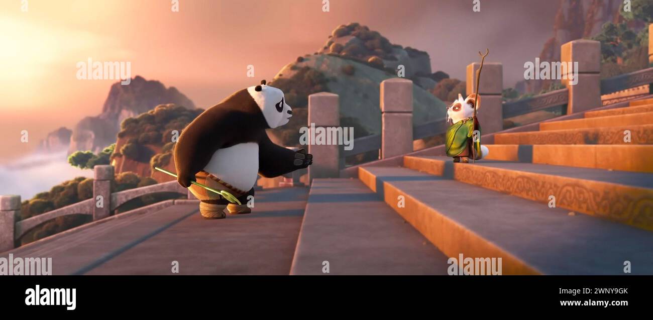 KUNG FU PANDA 4, from left: Po (voice: Jack Black), Shifu (voice ...