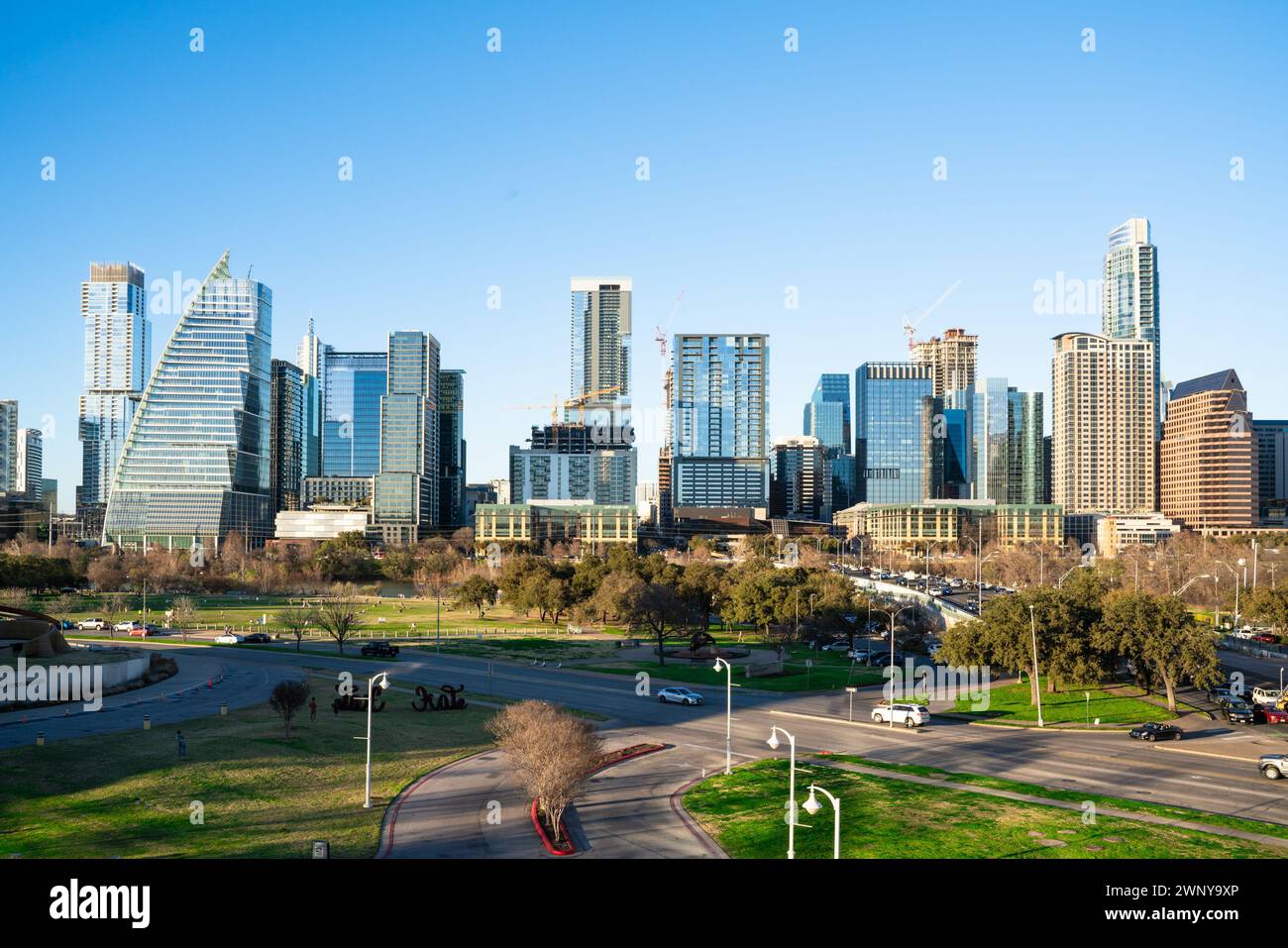 Austin Texas skyline during the day with modern downtown buildings ...