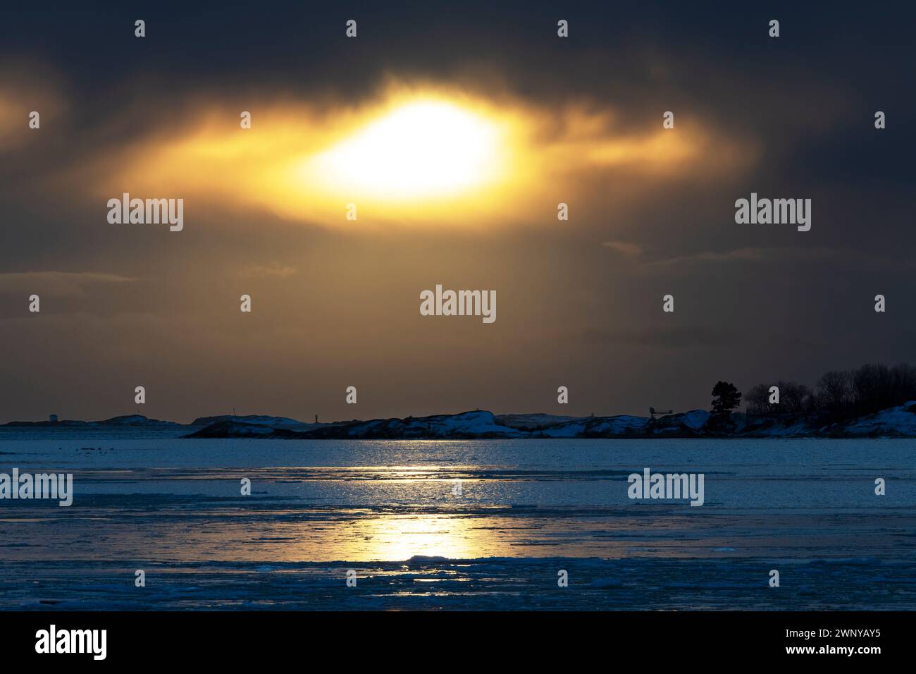 Swedish winter sunset hi-res stock photography and images - Alamy
