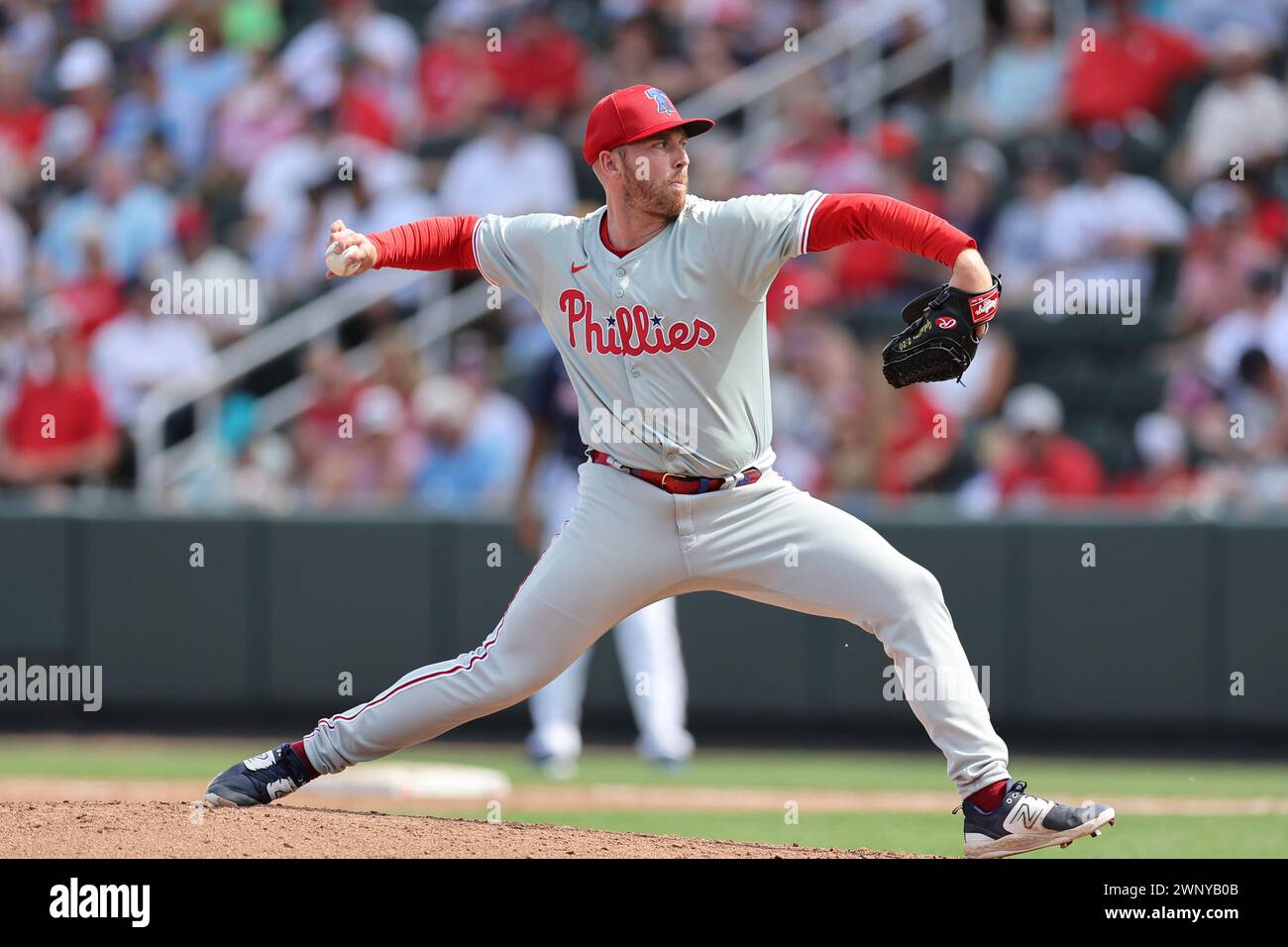 North Port FL USA; Philadelphia Phillies pitcher Noah Skirrow (90 ...