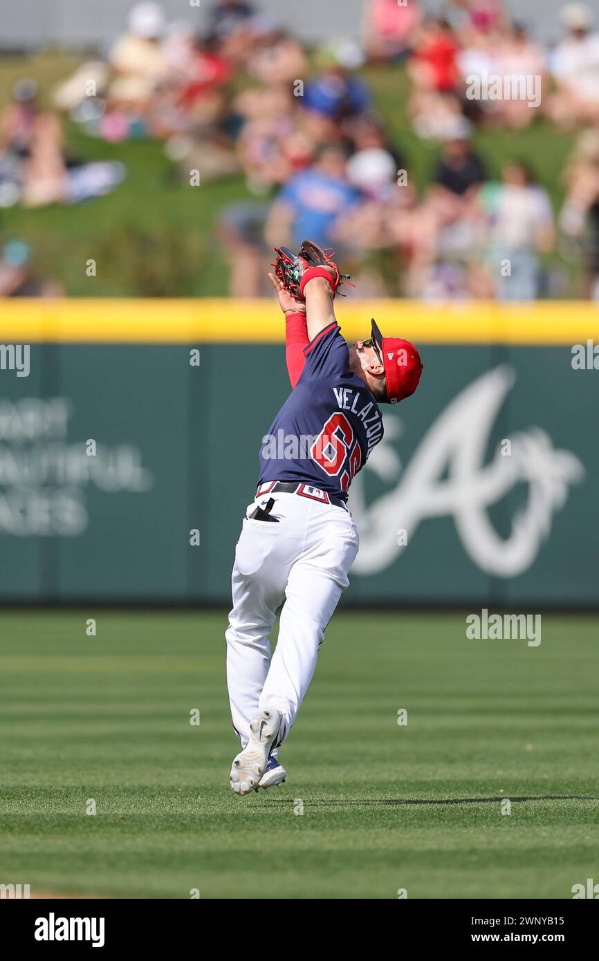 North Port FL USA; Atlanta Braves second baseman Andrew Velazquez (65 ...