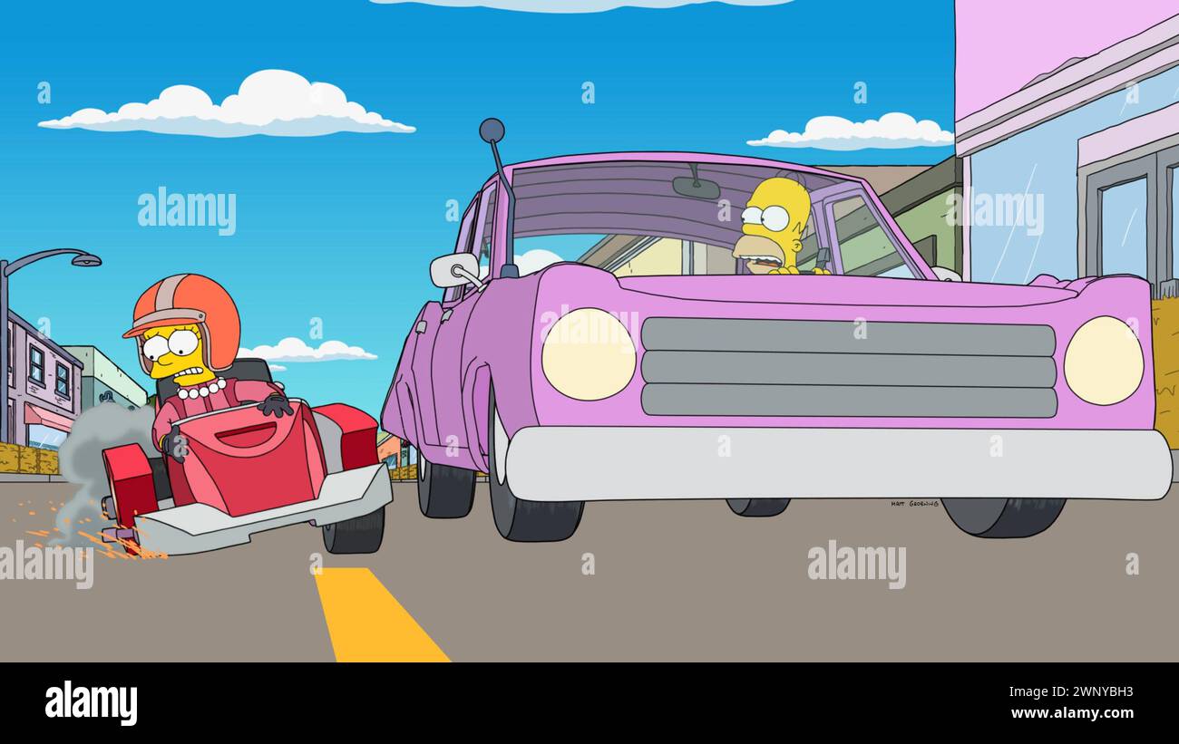 THE SIMPSONS, from left: Lisa Simpson (voice: Yeardley Smith), Homer ...