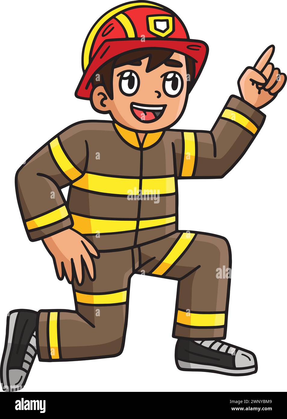 Firefighter cartoon hi-res stock photography and images - Alamy