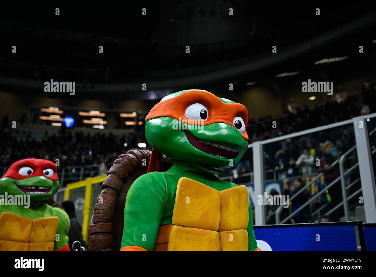Milan, Italy. 04th Mar, 2024. Ninja turtles of FC Inter during the Italian Serie A football ...