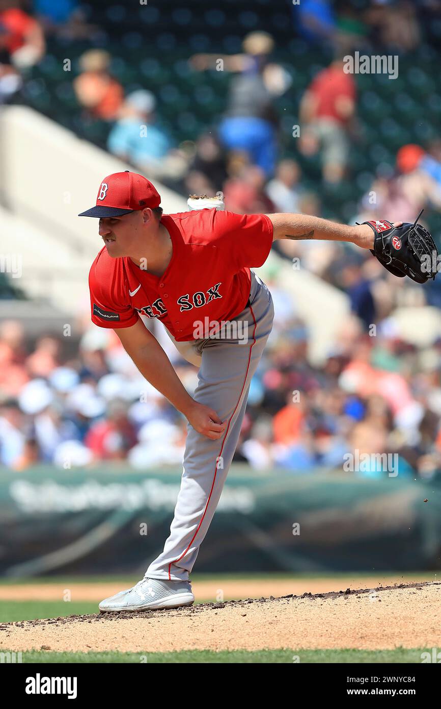 LAKELAND, FL - MARCH 04: Boston Red Sox pitcher Josh Winckowski (25 ...