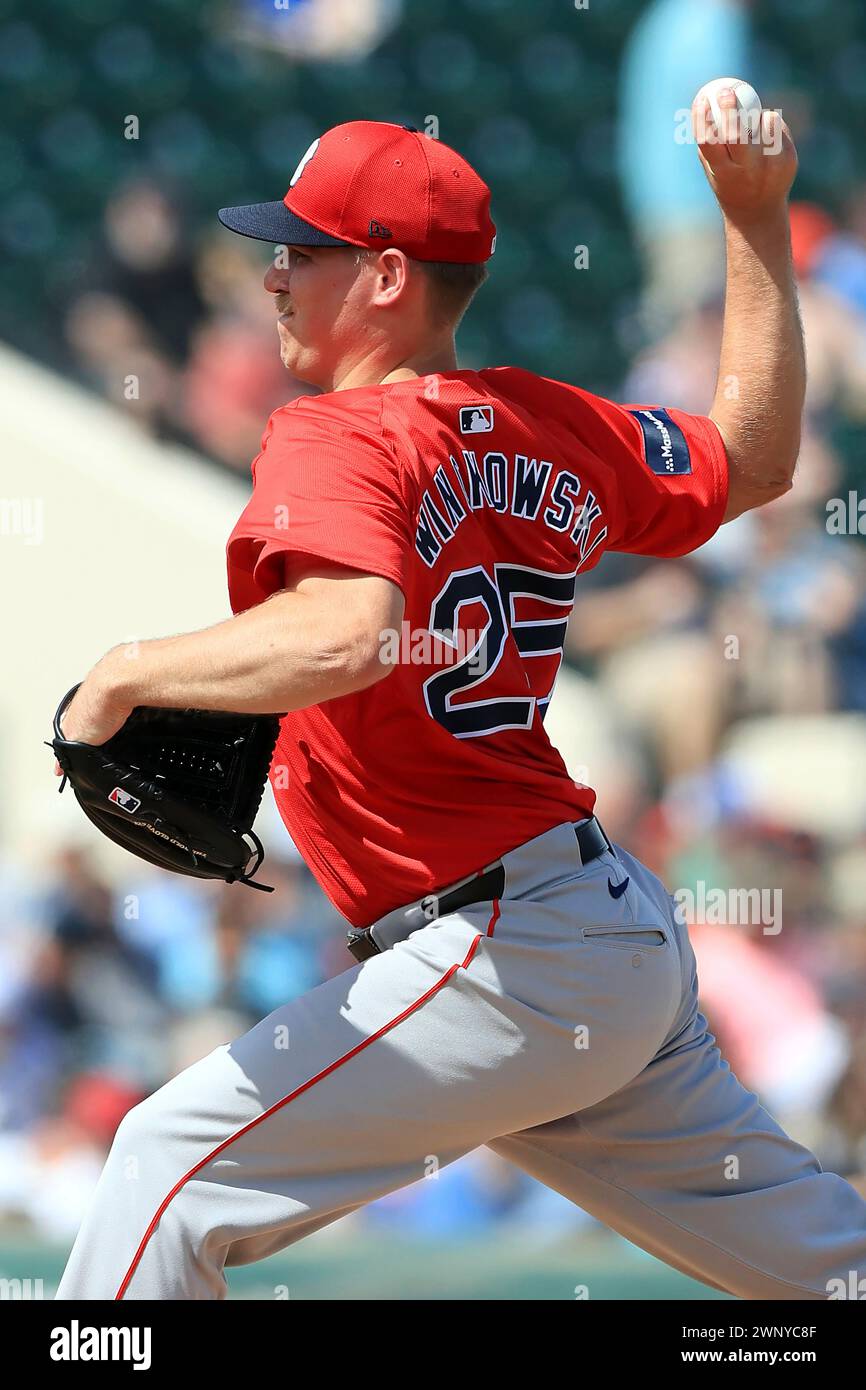 LAKELAND, FL - MARCH 04: Boston Red Sox pitcher Josh Winckowski (25 ...