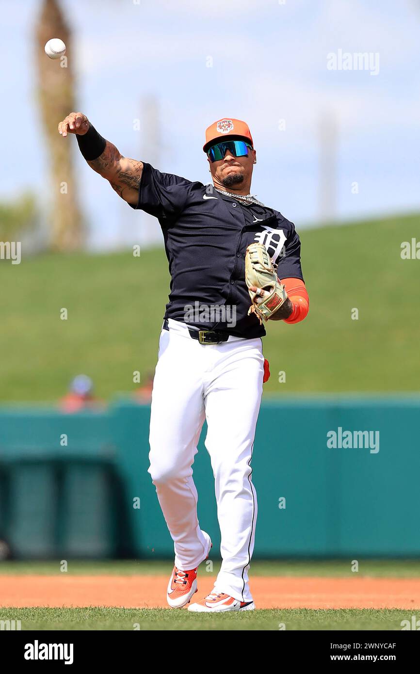 LAKELAND, FL - MARCH 04: Detroit Tigers infielder Javier Baez (28 ...
