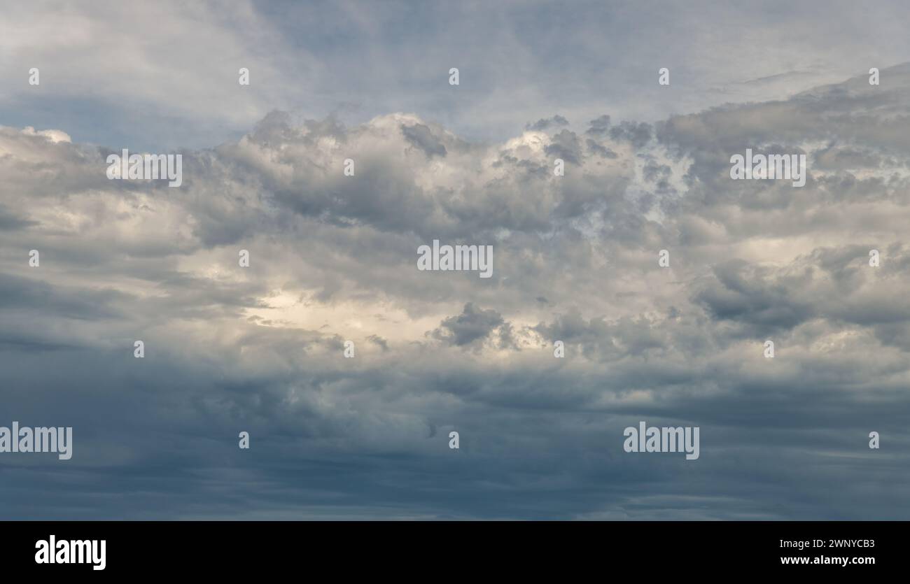 Dramatic clouds gathering on a stormy day, severe weather meteorology ...
