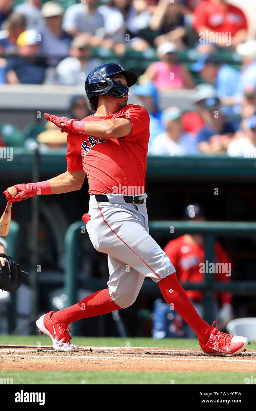 LAKELAND, FL - MARCH 04: Boston Red Sox outfielder David Hamilton (70 ...