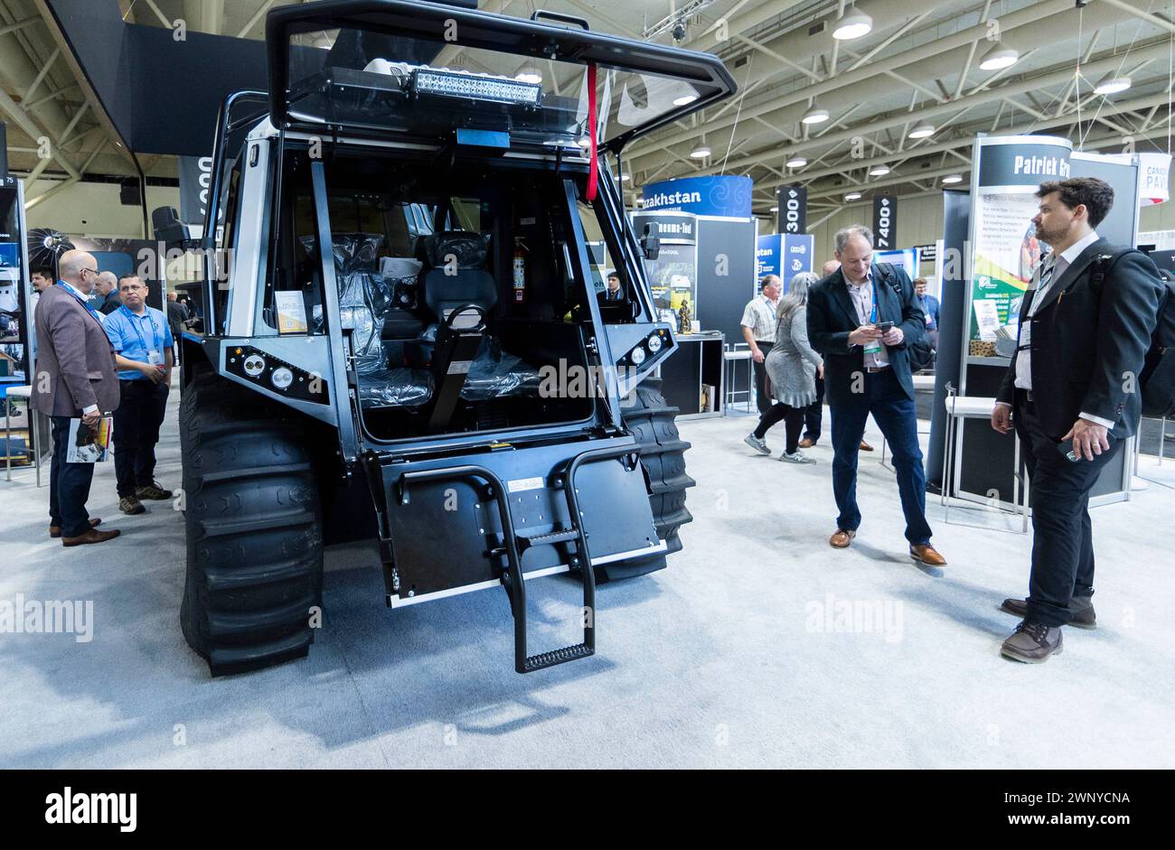 Toronto, Canada. 4th Mar, 2024. Attendees look at a fat truck, an ...