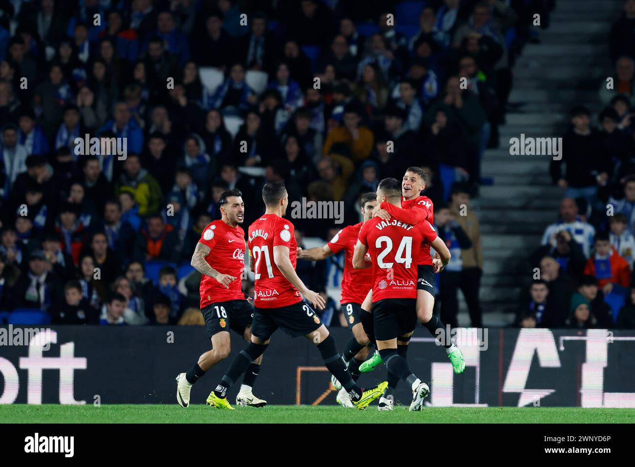 San Sebastian, Spain. Credit: D. 27th Feb, 2024. Mallorca team group ...