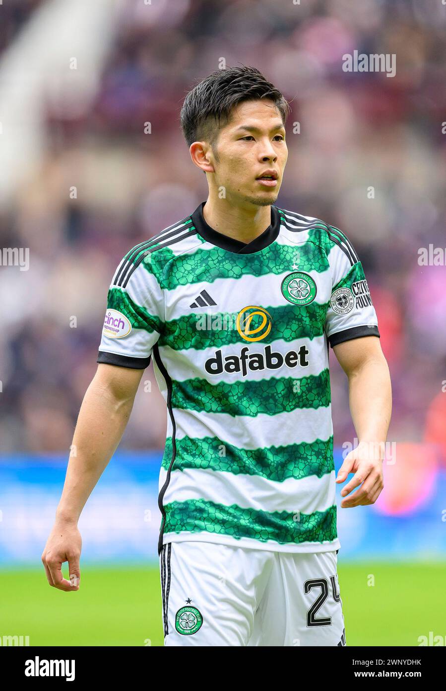 Tomoki Iwata of Celtic, Japanese player in action during the cinch ...