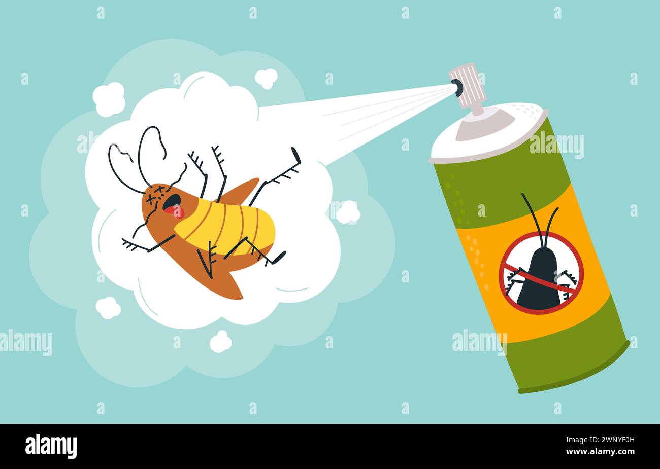 Cockroach spray baiting. Domestic insect died, housekeeping and home ...