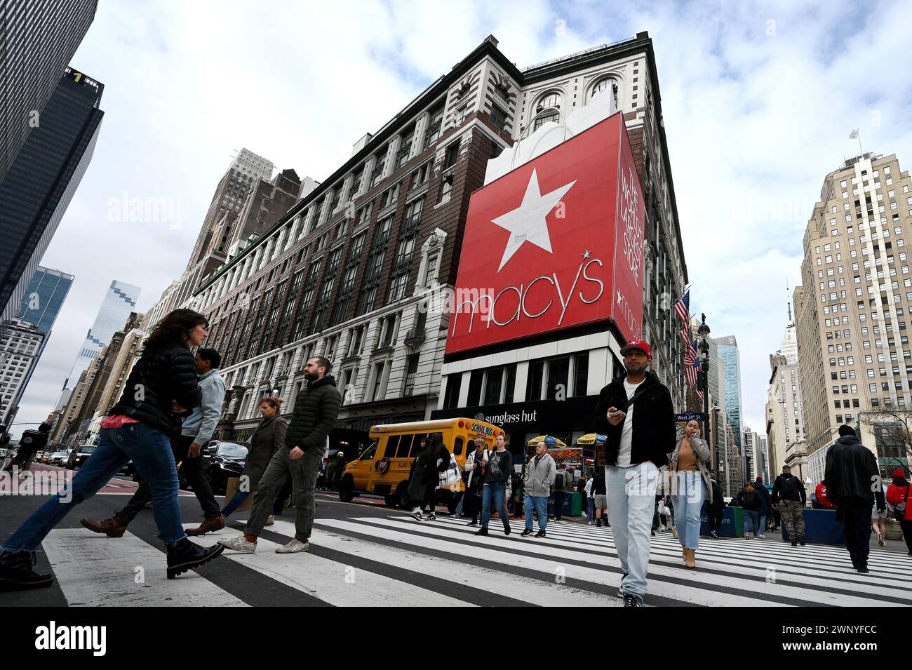 New York, USA. 04th Mar, 2024. View of Macy's flagship department store in Herald Square, New ...