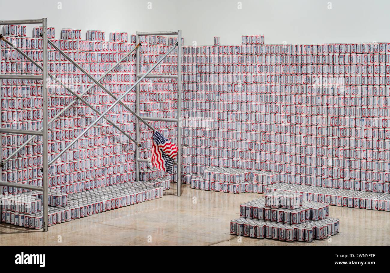 Budweiser beer cans art installation in Rubell museum of arts in Miami ...