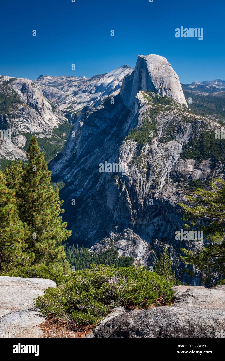 Close up view of Half Dome from Glacier Point, Yosemite National Park, California, USA Stock ...