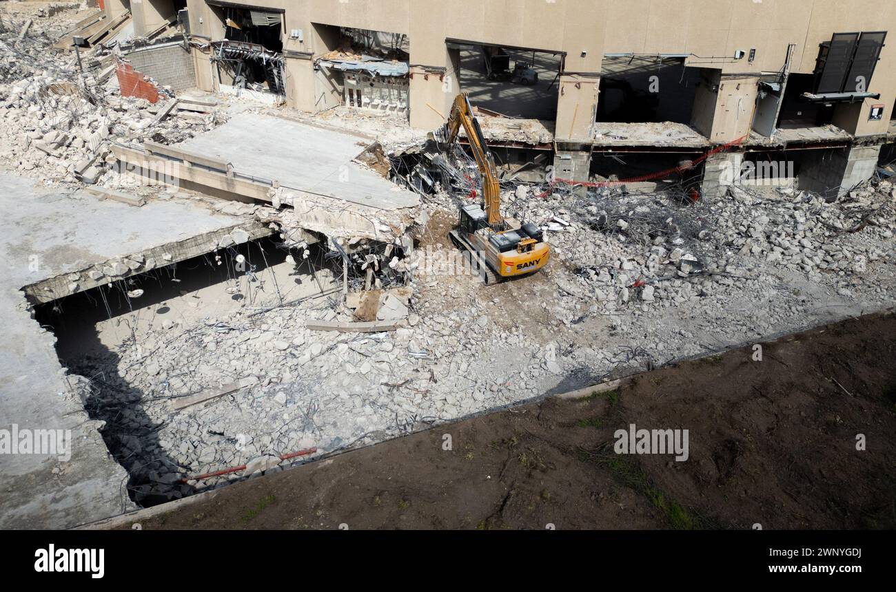 March 5, 2024: Demolition continues on the University of Texas at ...
