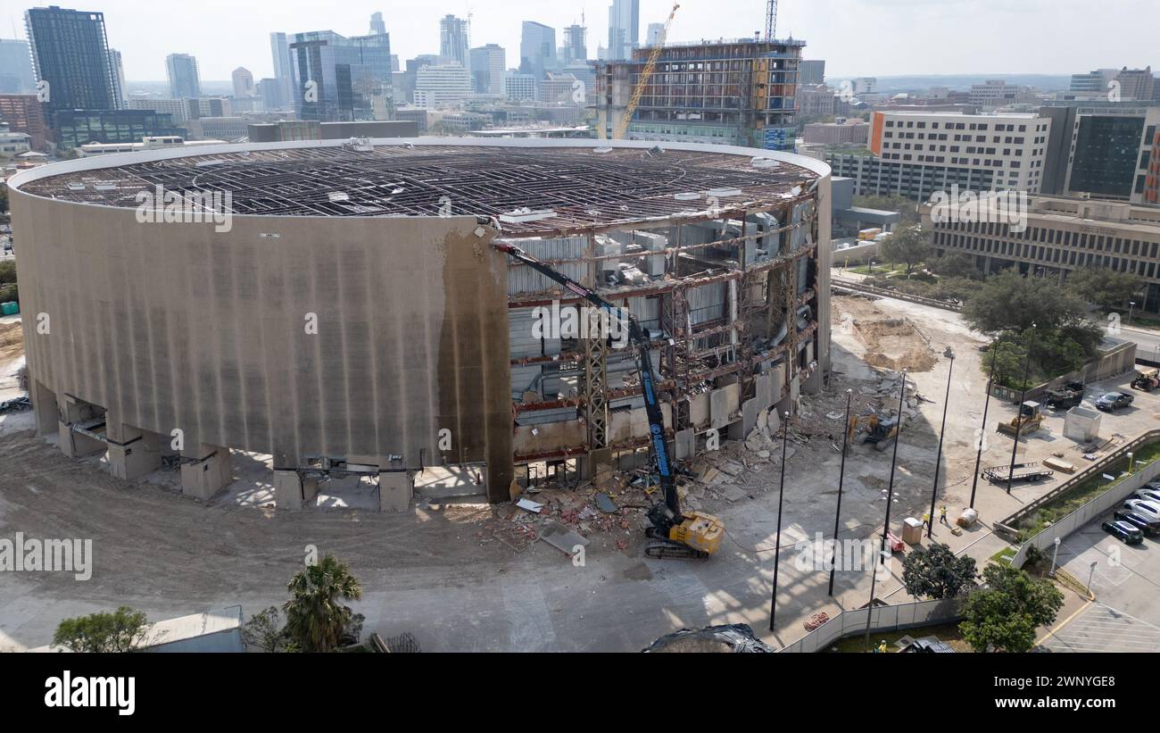 March 5, 2024: Demolition continues on the University of Texas at ...