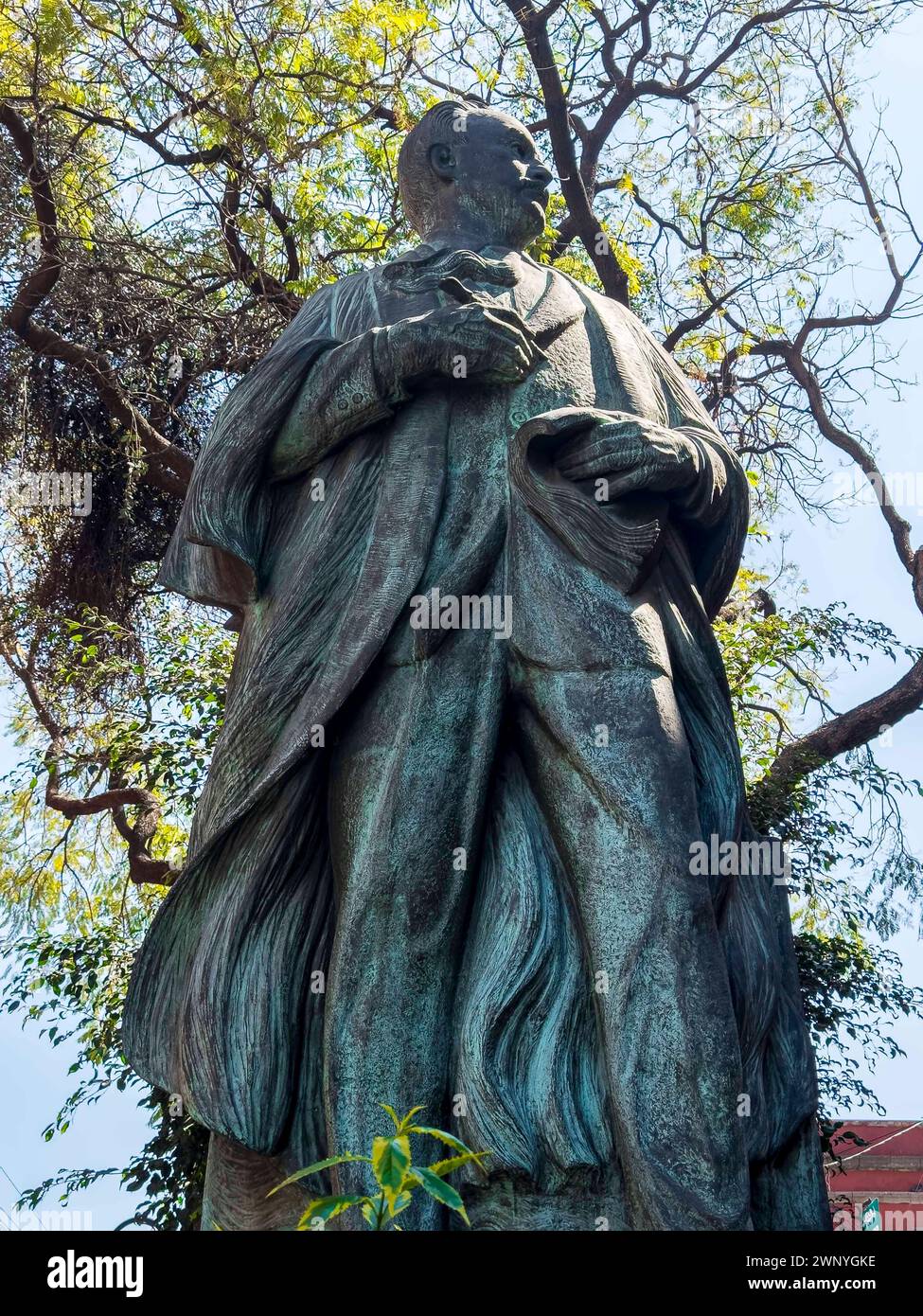 Monument to Jose Vasconcelos. statue on San Ildefonso Street in Mexico ...
