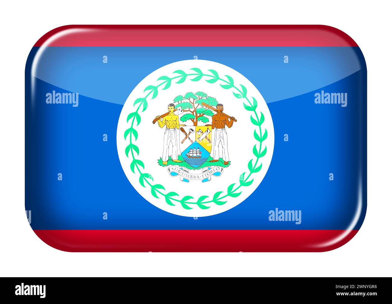 Flag belize on world map hi-res stock photography and images - Alamy