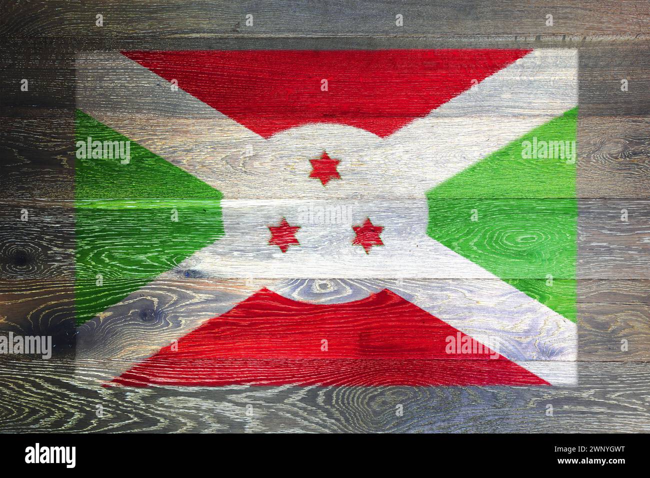 Burundi flag on rustic old wood Stock Photo - Alamy