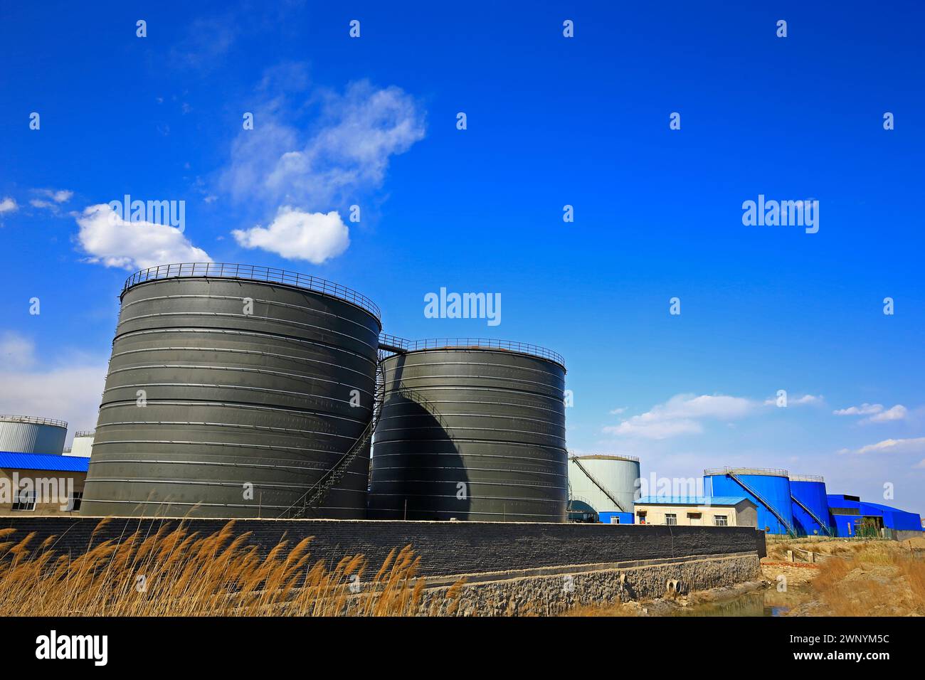Oil storage tank, industrial equipment Stock Photo - Alamy