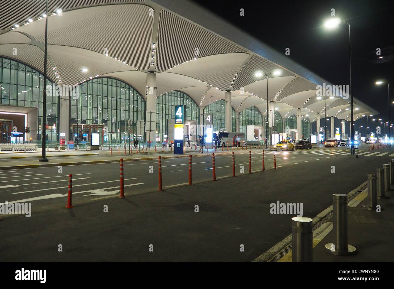 Istanbul, Turkiye 01.01.24: The territory of the international airport ...
