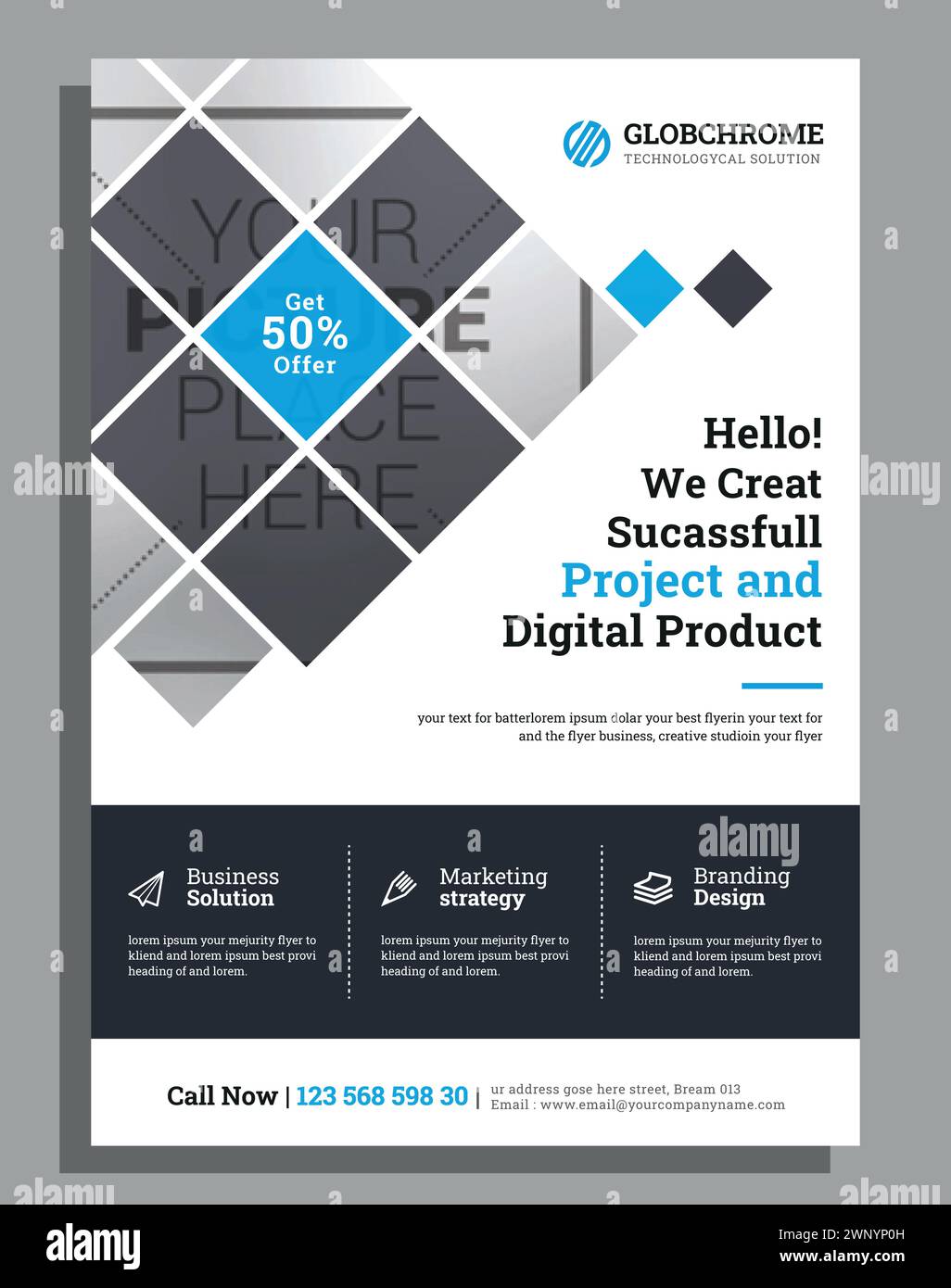 Vector Modern Corporate Business flyer design template Stock Vector ...