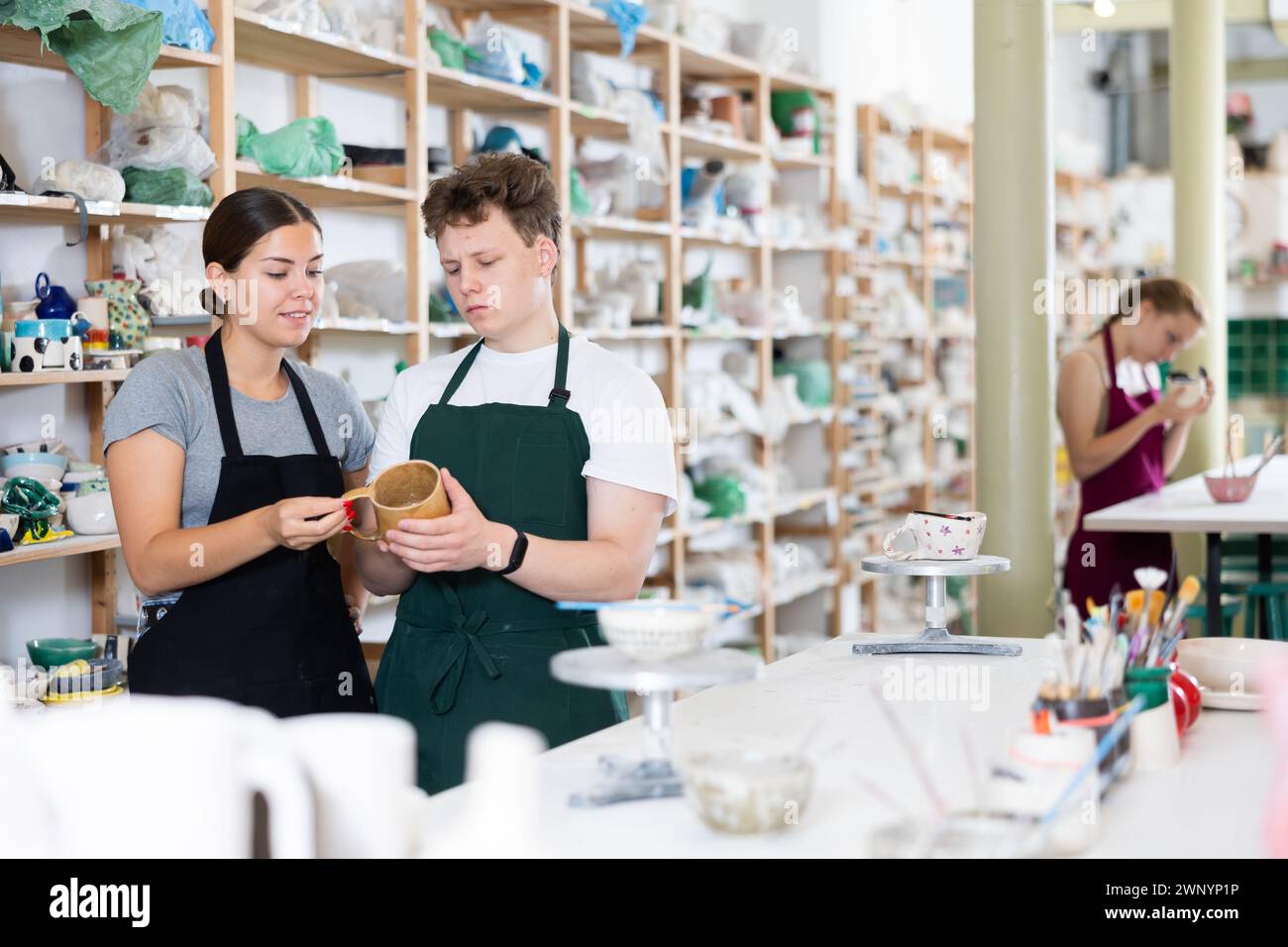 Master potter checks clay hi-res stock photography and images - Alamy