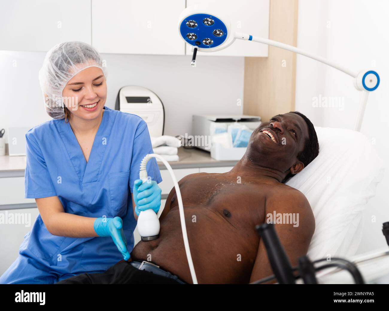 Portrait doctor performing mesotherapy hi-res stock photography and ...