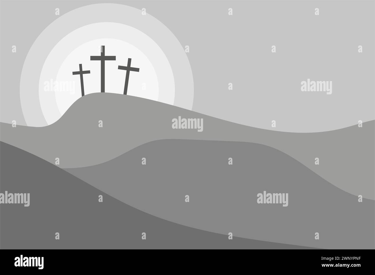 Icon Golgotha crosses. Symbol of faith, sacrifice. Christian Easter ...