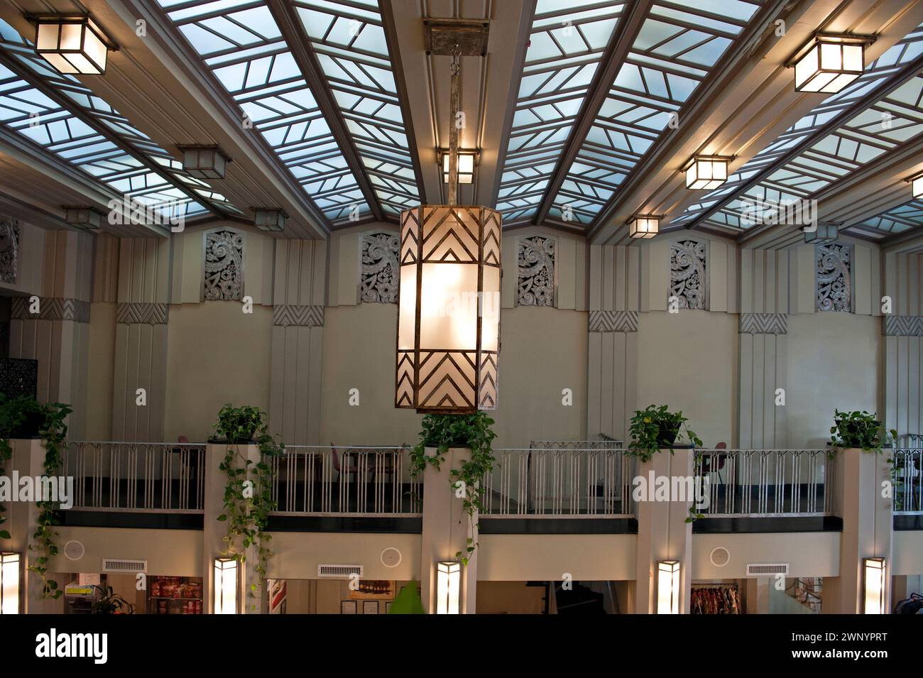 ceiling, detail, interior, Art Deco,1920s, building, architecture ...