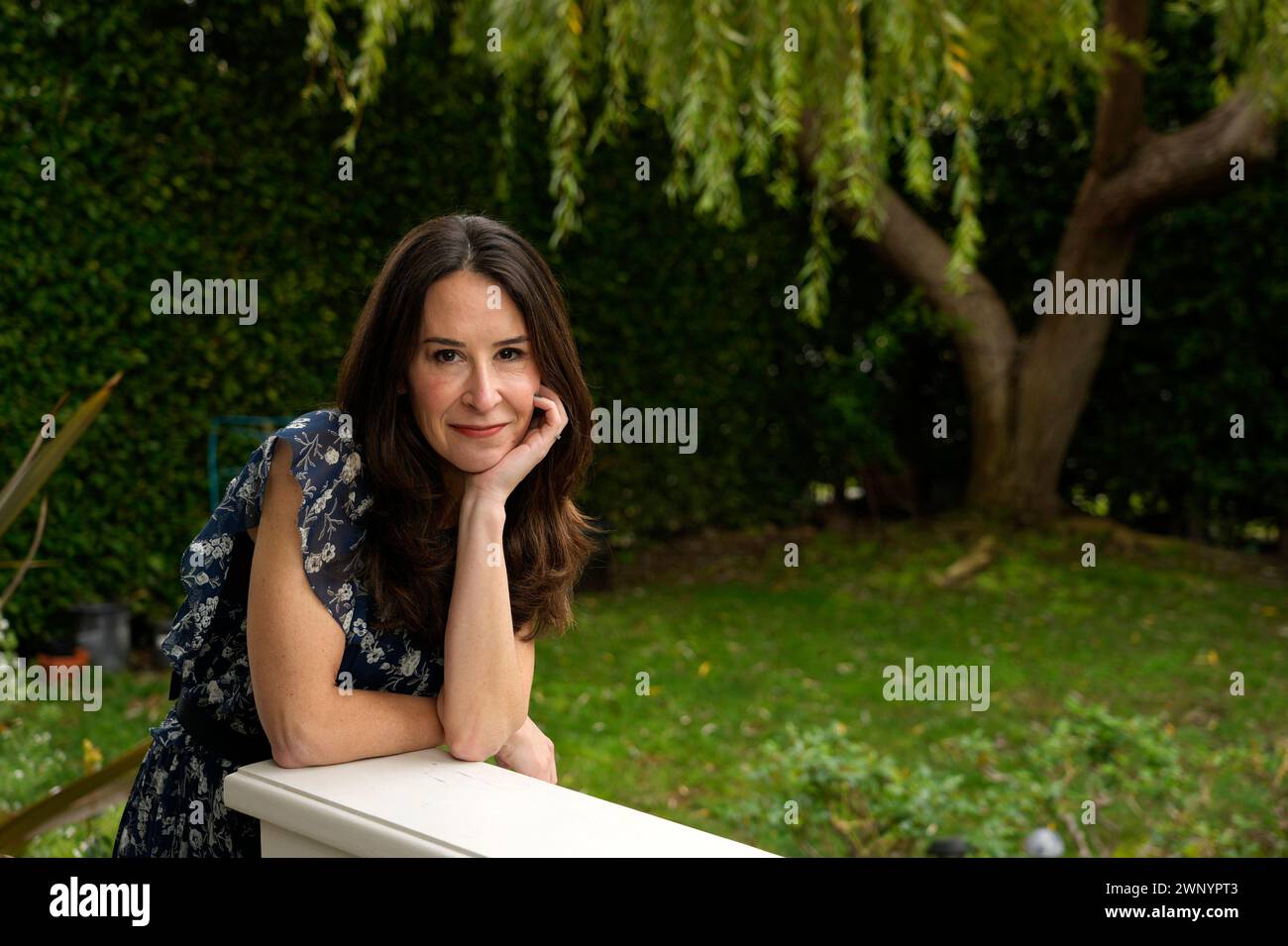Author Allison Winn Scotch poses for a portrait in her home office ...