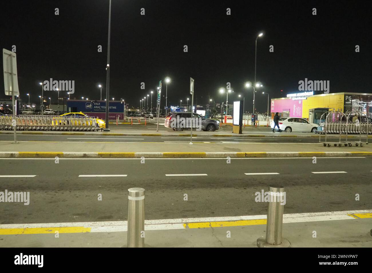 Istanbul, Turkiye, 01.01.24: Night Istanbul, street next IST ...