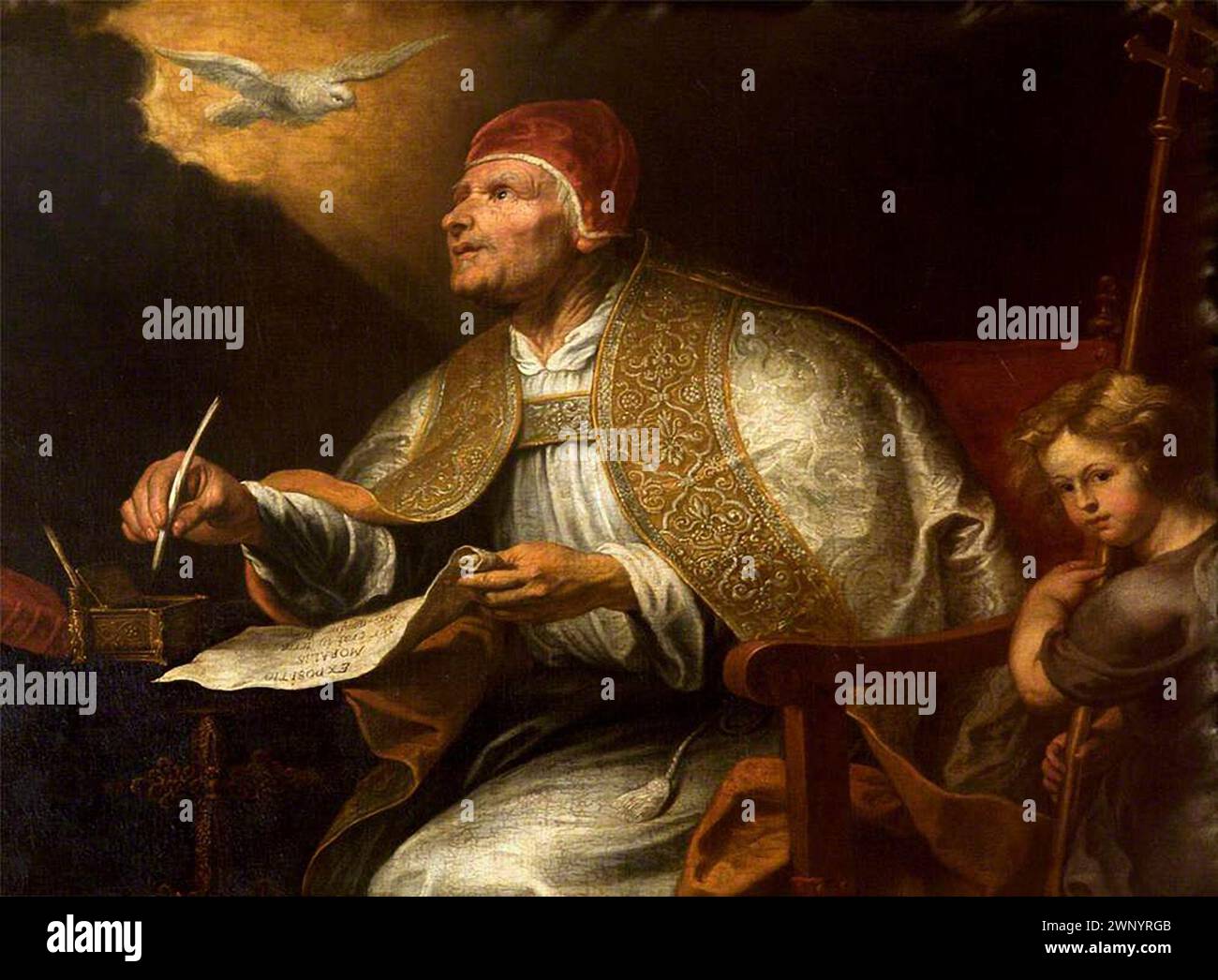 The Four Fathers of the Western Church: Saint Gregory the Great painted ...