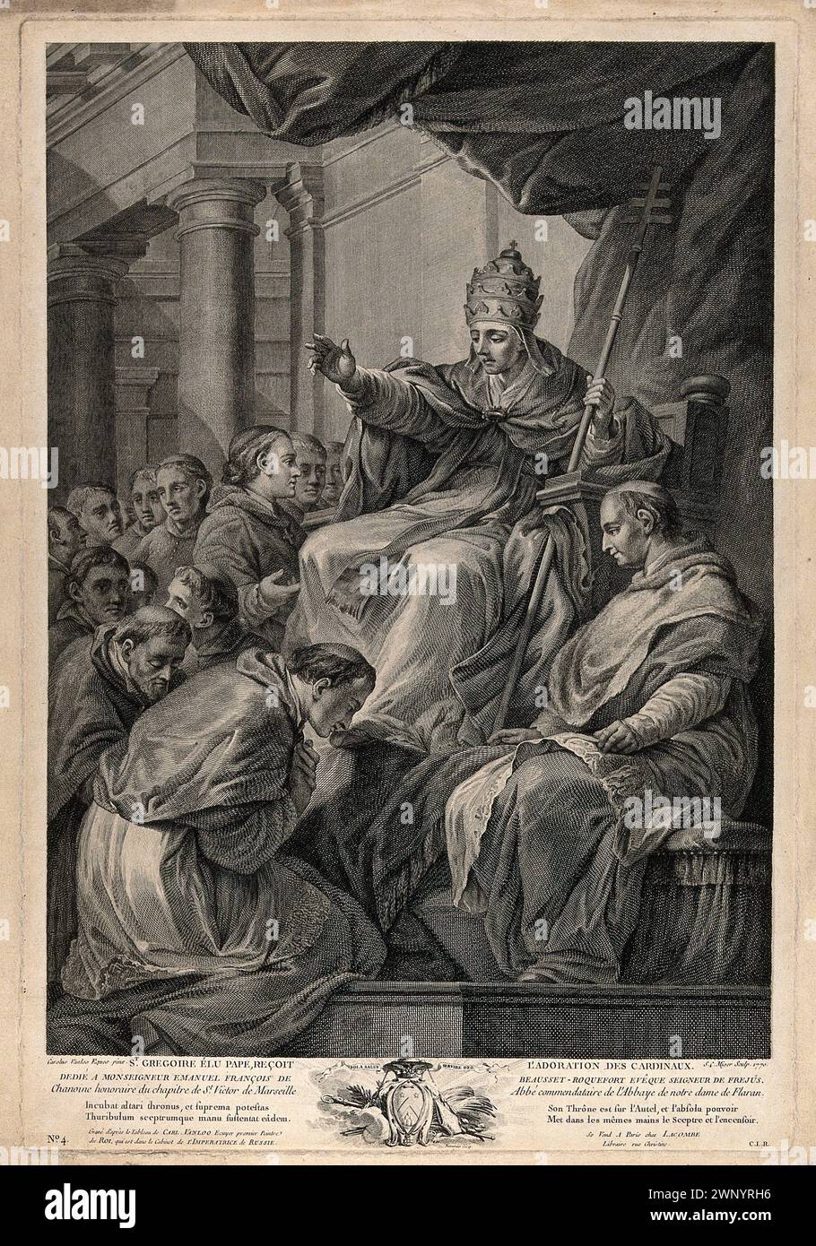 A 1770 engraving of Pope Gregory I (also known as Saint Gregory the ...