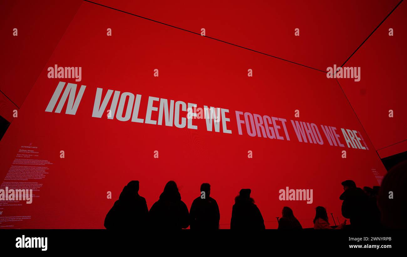 London, UK, 4th March 2024, Barbara Kruger - Silent Writings at The NOW ...