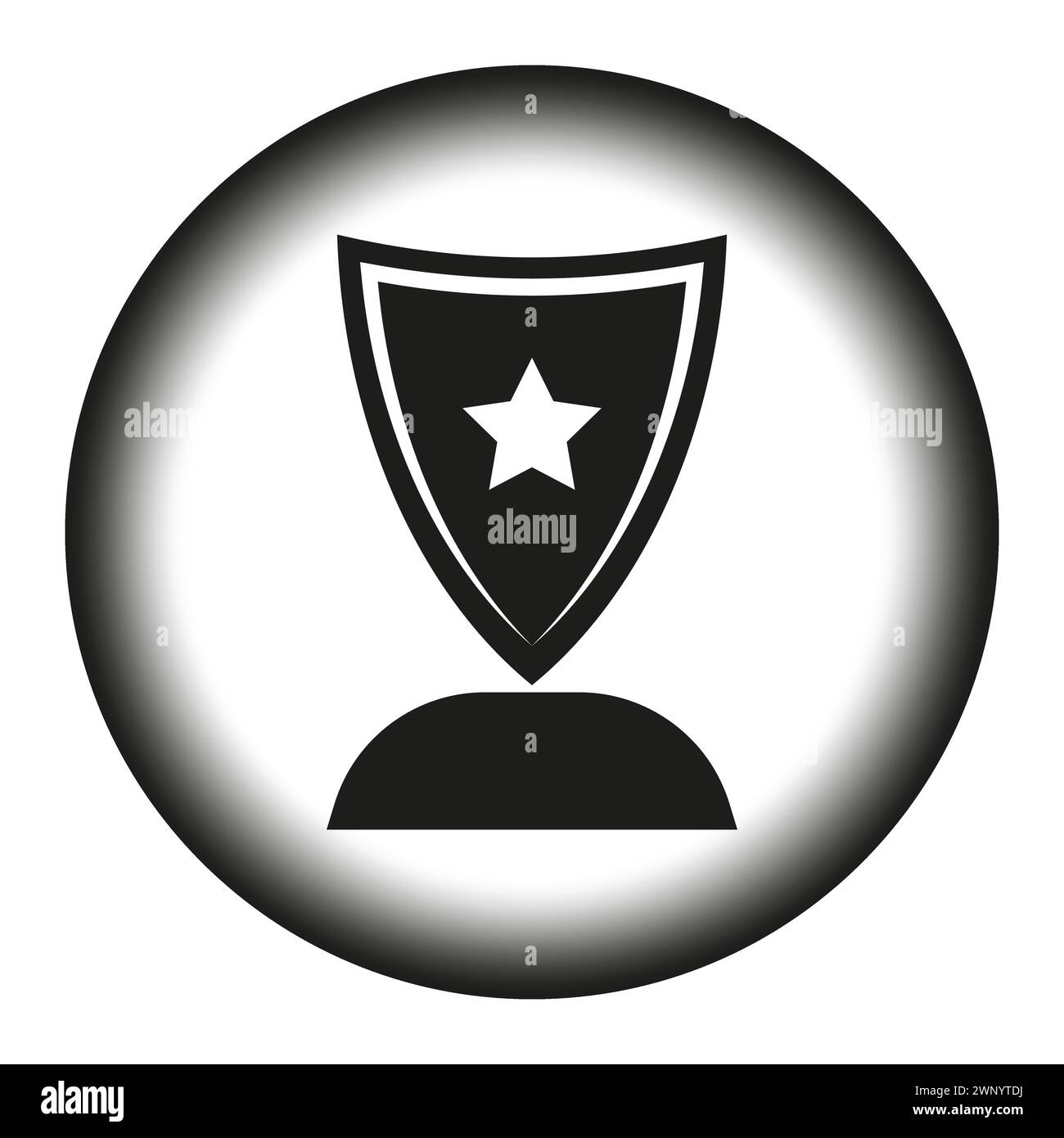 Icon shield star. Symbolizes protection, honor. Represents strength ...