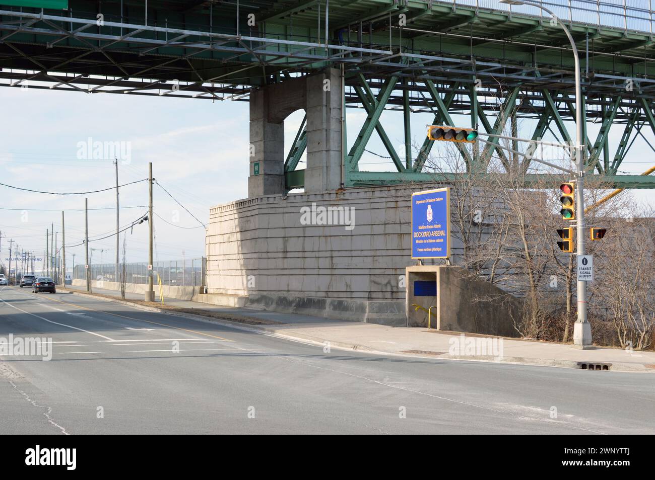 Barrington Street and the entrance to HMC Dockyard, part of the CFB ...