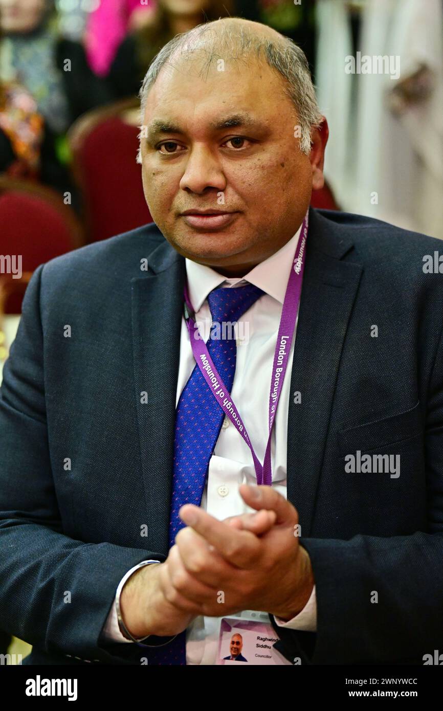 Chiswick Town Hall, London, UK. 4th March 2024: Cllr Raghwinder Siddhu ...