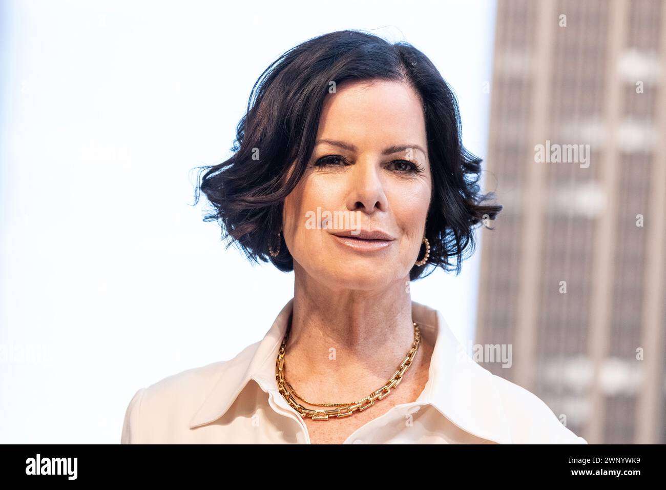 Marcia Gay Harden visits Empire State Building in New York on March 4 ...