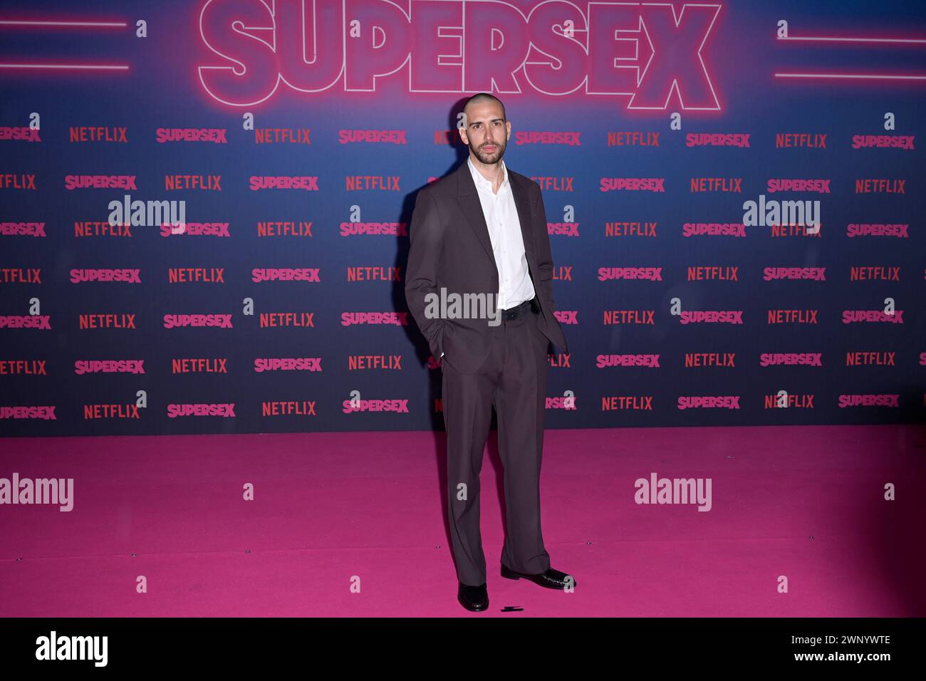 Enrico Borello attends the red carpet of Netflix tv series "Supersex ...