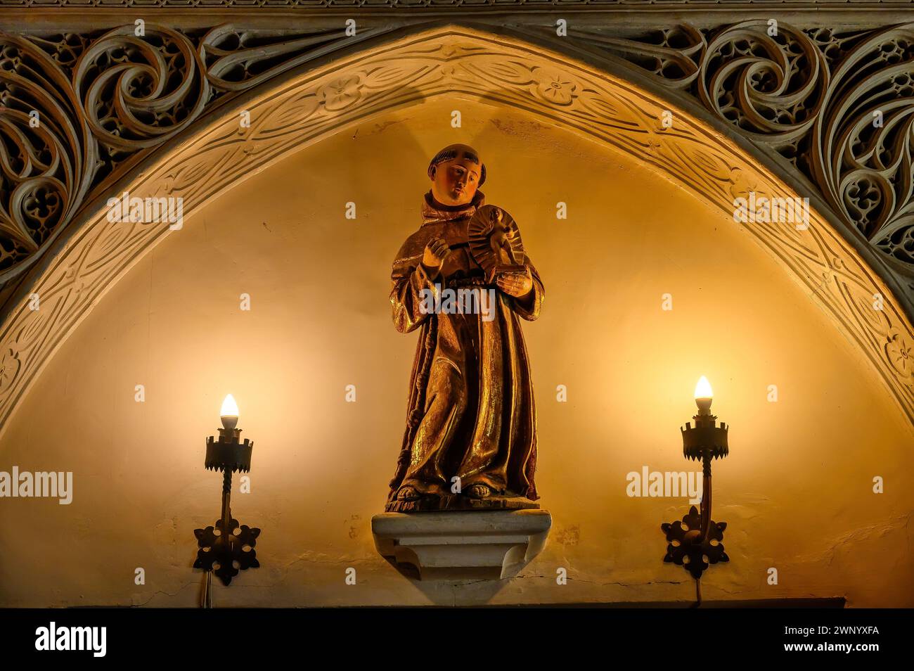 Catholic figure of a saint, Alcazar of SEGOVIA, SPAIN Stock Photo - Alamy