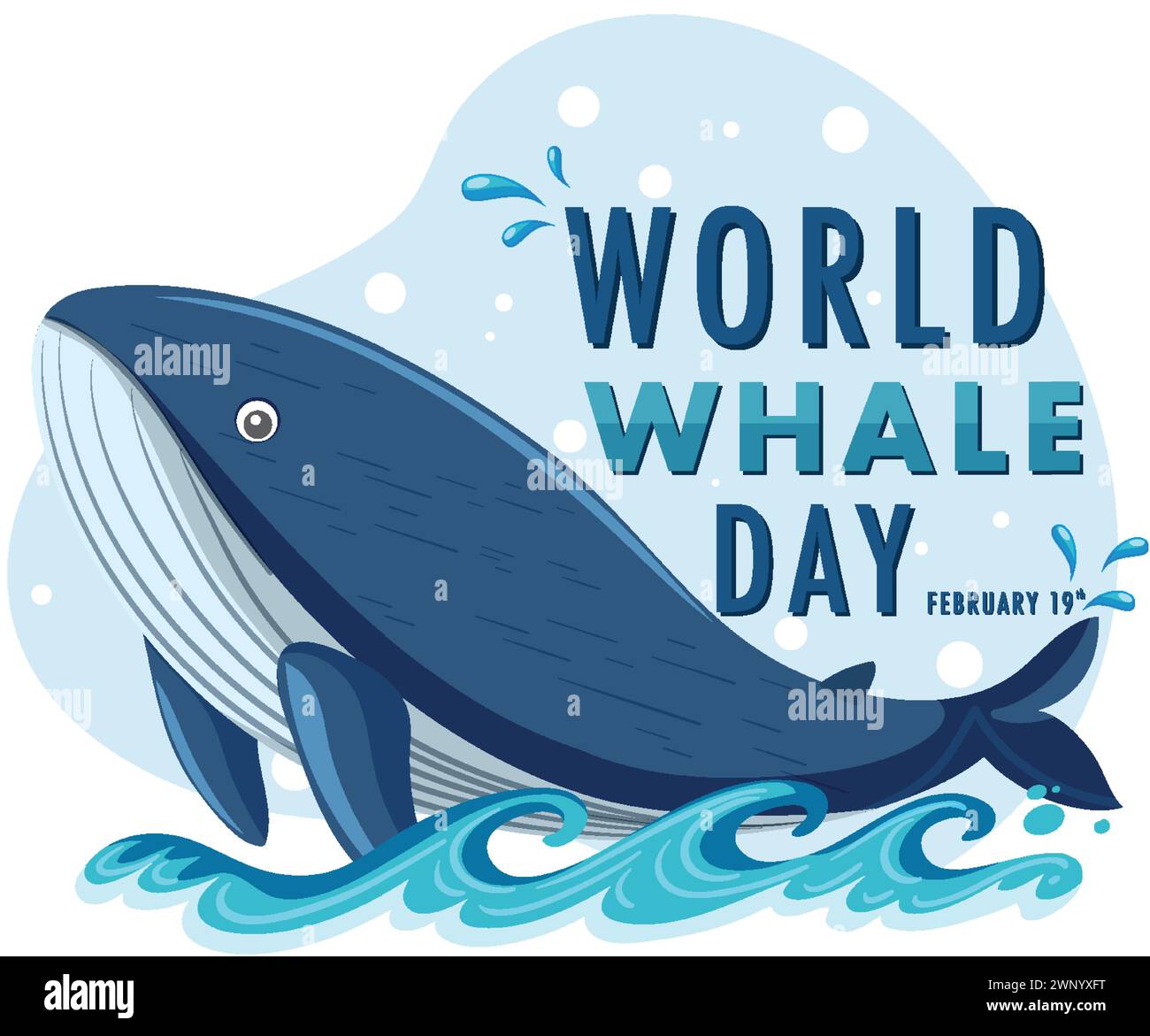 Vector graphic of a whale for World Whale Day Stock Vector Image & Art ...