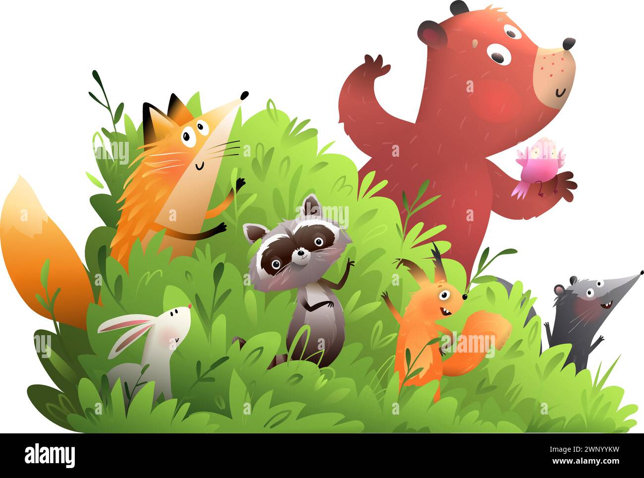 Grass bush clipart hi-res stock photography and images - Alamy