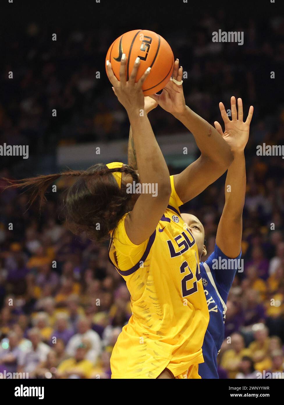 Baton Rouge, USA. 03rd Mar, 2024. LSU Lady Tigers guard Aneesah Morrow ...